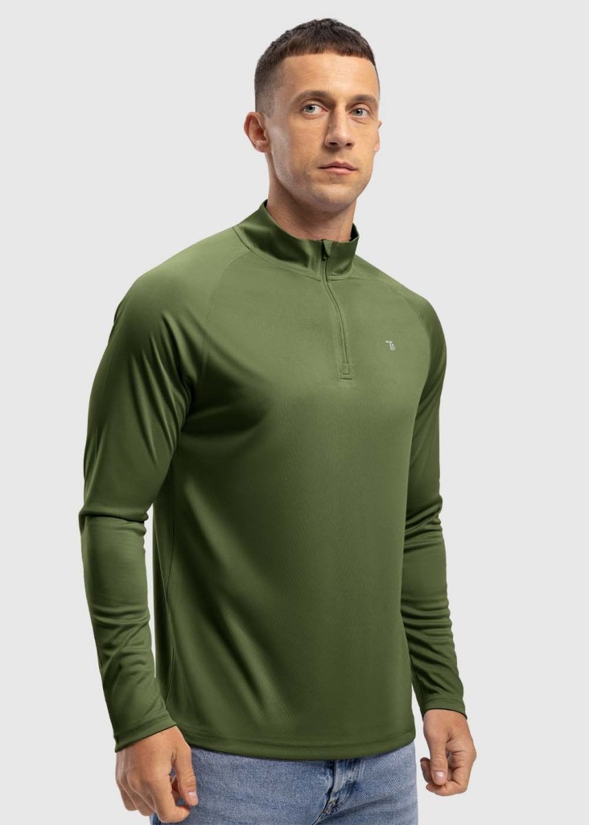 Men's 1/4 Zip UPF 50+ Long Sleeve Shirts – TBMPOY