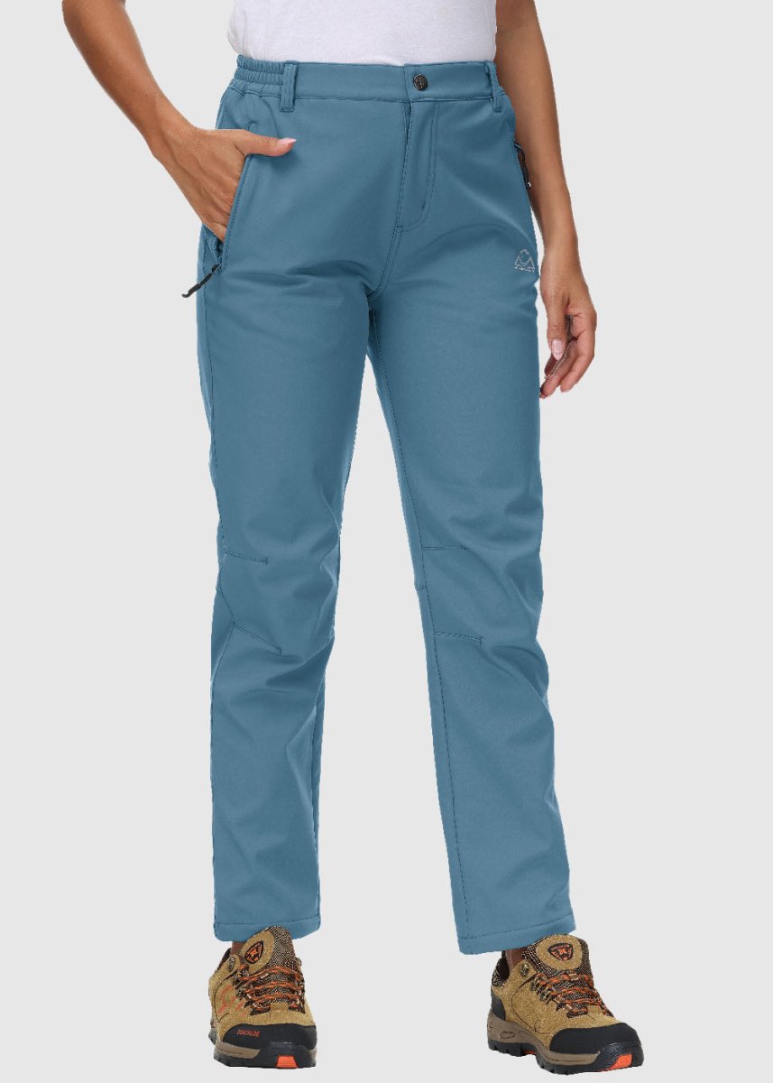 Women's Water Resistant Softshell Fleece Pants – TBMPOY